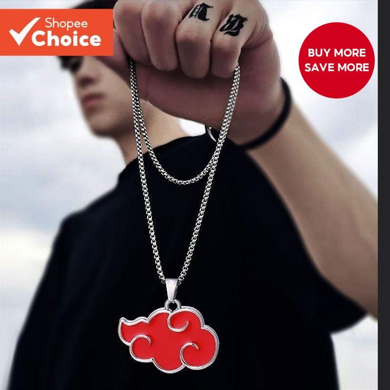 Naruto Akatsuki Organization Red Cloud Necklace anime Animation ...