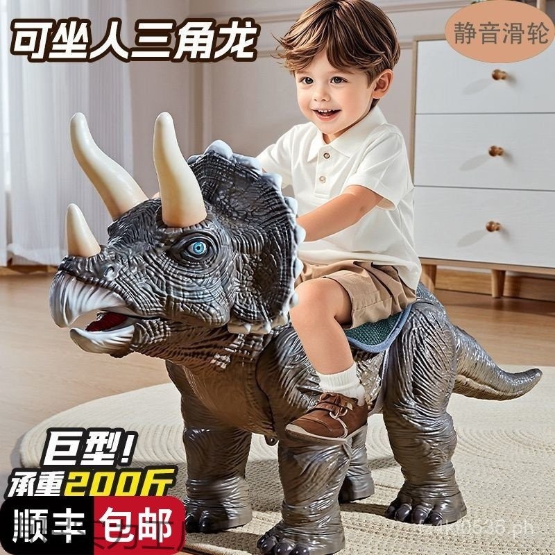 Dinosaur Ride-On Triceratops Brachiosaurus Ride-On Toy for Boys ...