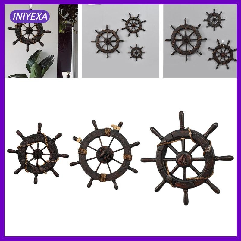[Iniyexa] Nautical Boat Steering Wall Decor Ship Rudder Shaped ...