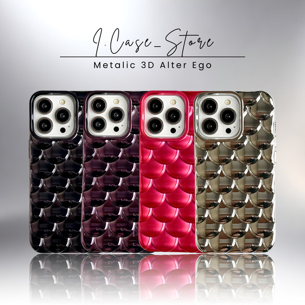 3D Fish Scale Metallic Case Compatible with iPhone X XsMax Xr 11 Pro 12 ...