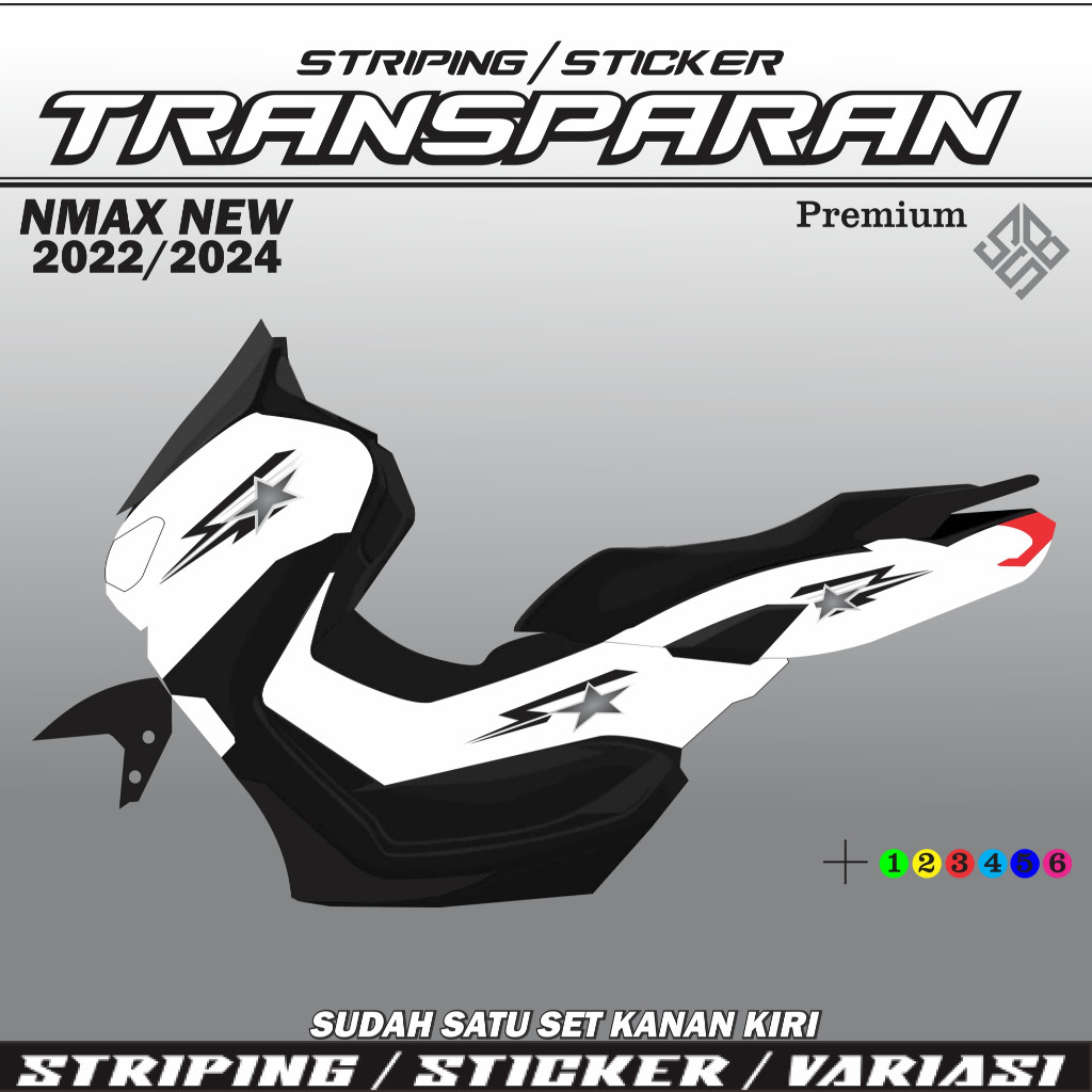 Uv Transparent Striping Sticker NMAX 155 New VVA Simple List NMAX 2020 ...