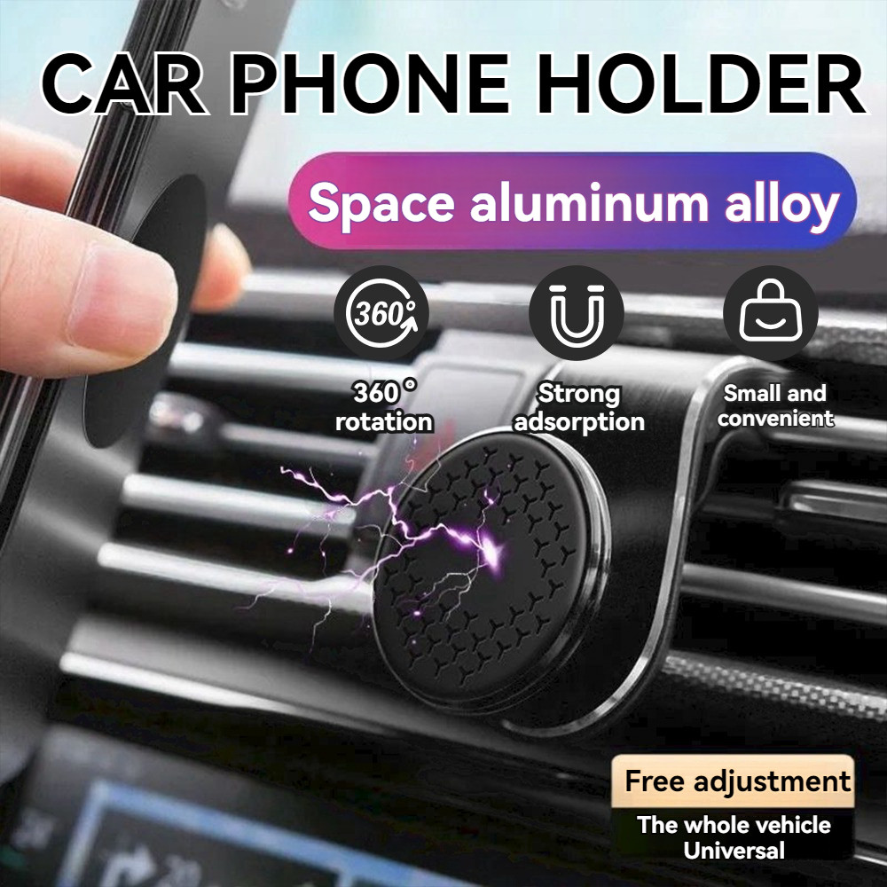 360 Rotating Car Phone Mount Car Magnetic Phone Holder Strong Magnet ...