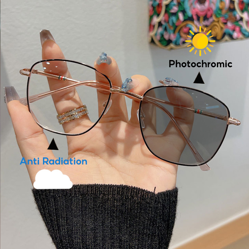 Computer Photochromic Anti Radiation Eyeglasses for Men and Women Small ...
