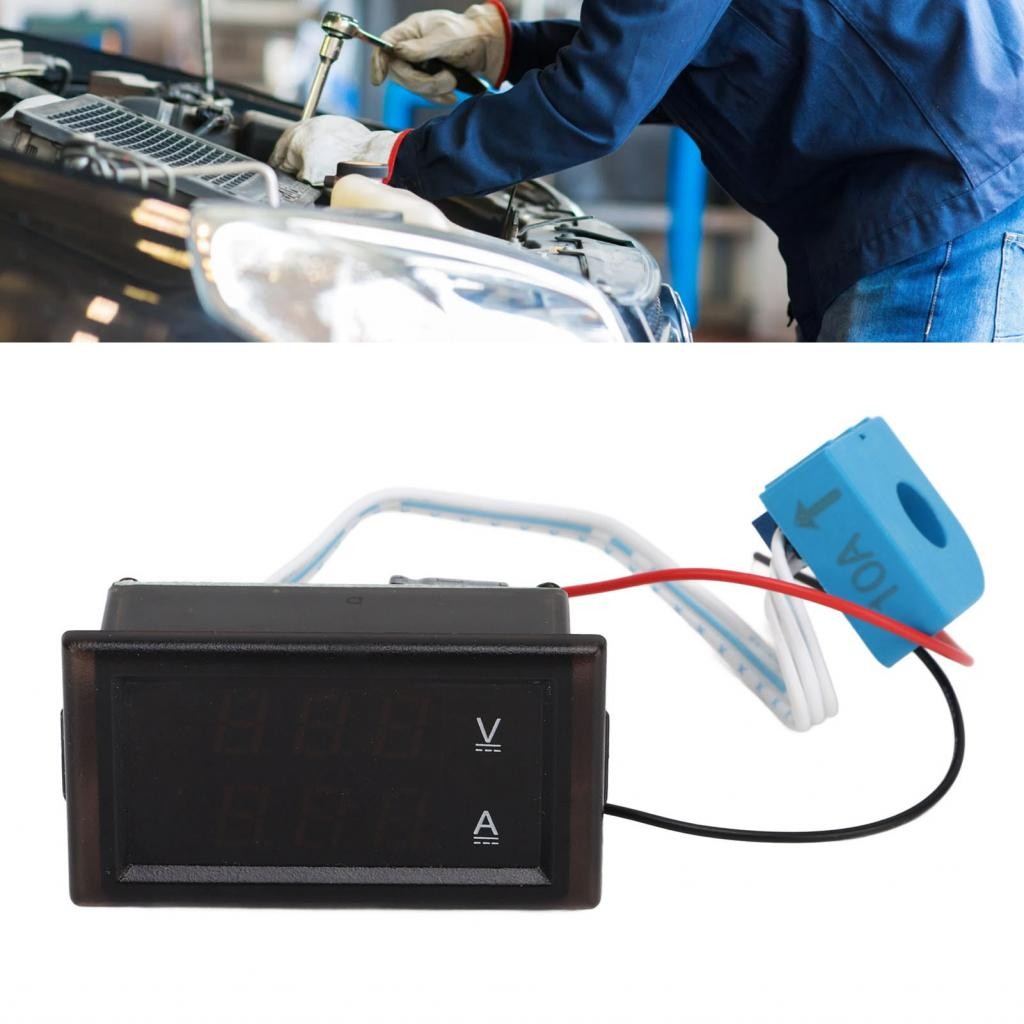 Yohooo DC Digital Ammeter Working Voltage 4?30V Dual LED Display ...