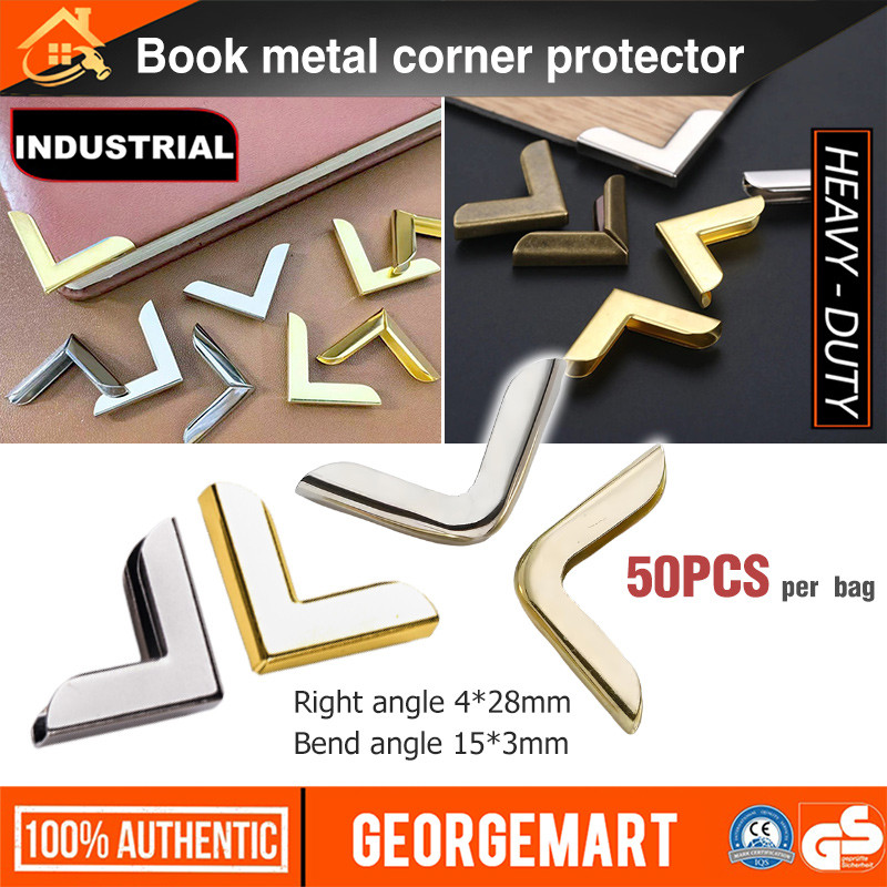 50pcs Metal Book Corner Thick Scrapbook Albums Corner Protectors File ...