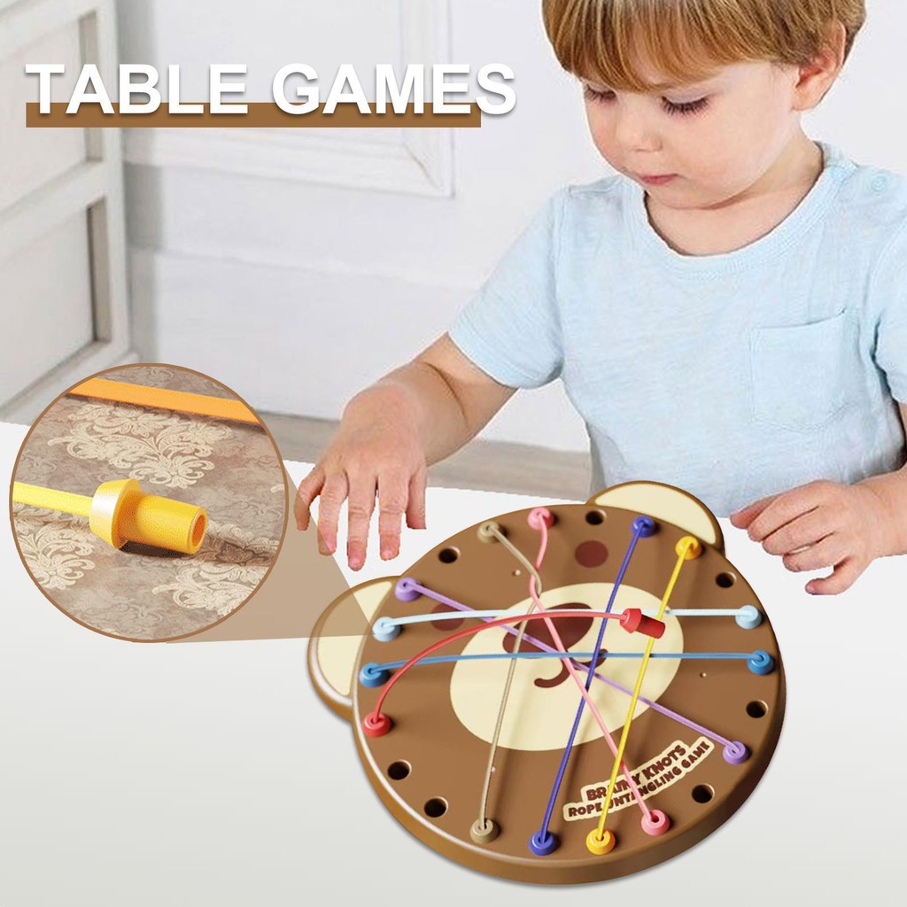 Rope Untangling Game Brainy Knots Untangle Stack Puzzle Sorting Board Game Twisted Rope Puzzle ...