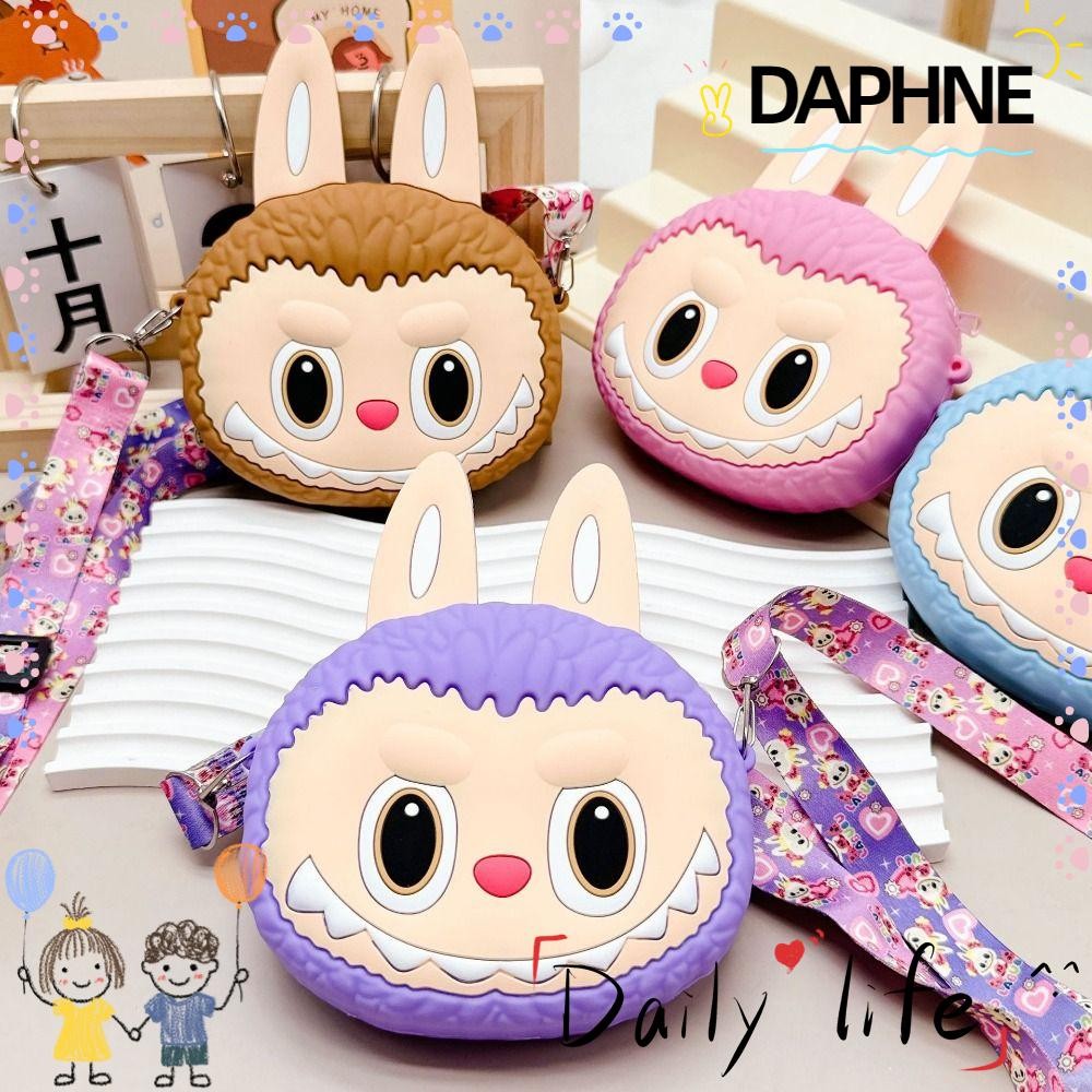 DAPHNE Coin Purse, Cartoon Wallet Labubu Crossbody Bag, Silicone POP ...