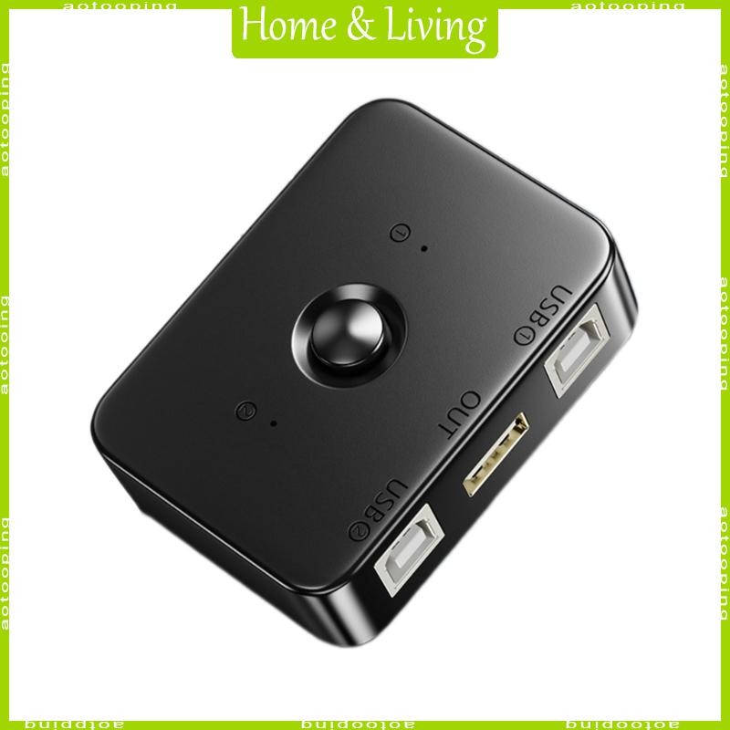 AOTOO 2 USB Splitter for Printer Sharing Peripheral for Printer 2 Port ...