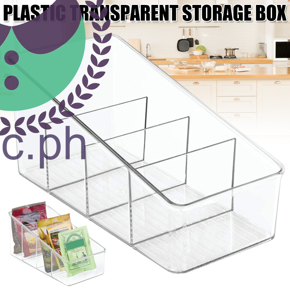 Large Plastic Food Packet Organizer Caddy Storage Station For Kitchen ...