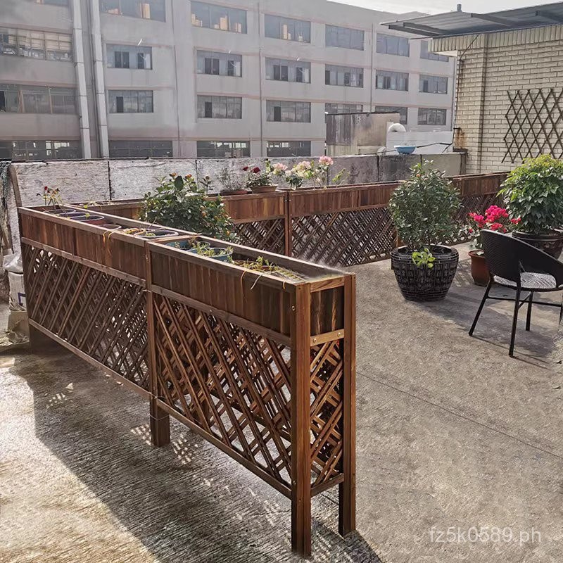 Outdoor Restaurant Dining Partition Anti-Corrosion Wood Decorative ...