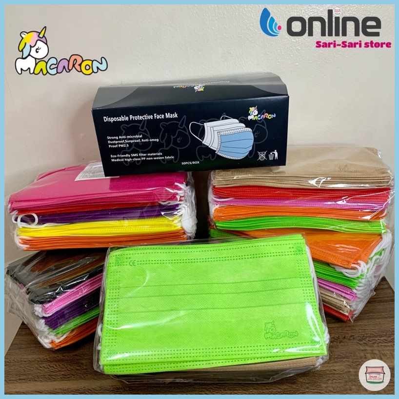 50/OW{PCS^Xj{Macaron[x,Assorted!G,Disposable!D,Face!c,Mask!q,(5!Z ...