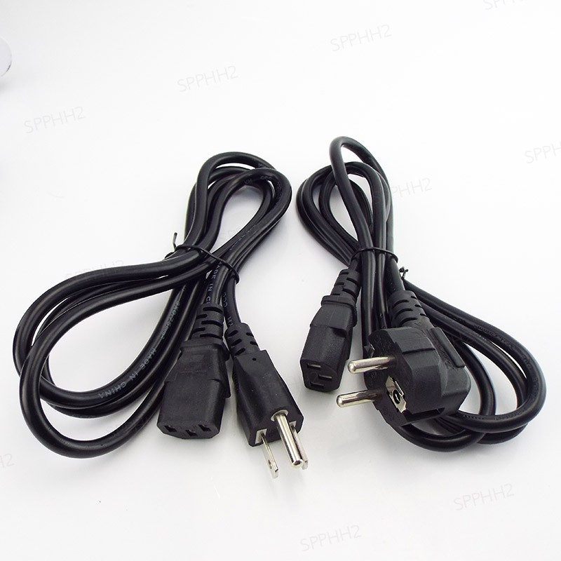 1.5m Extension Electric LCD Cord Euro Plug to EU AU For Monitor Printer ...