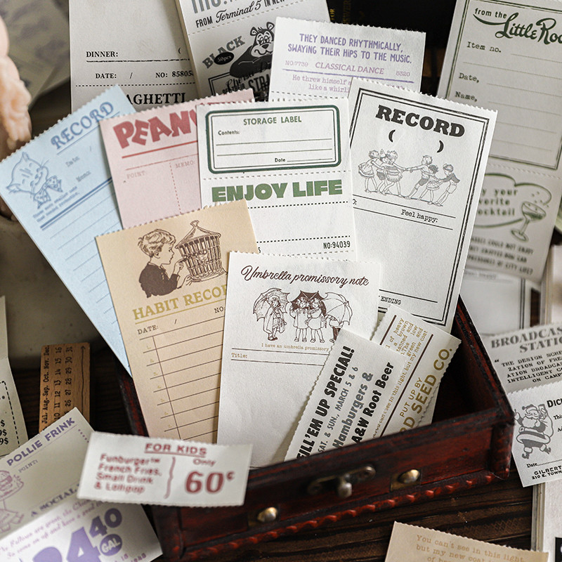 Midoo 50sheets Creative Vintage Memo Pads Scrapbooking Collage ...