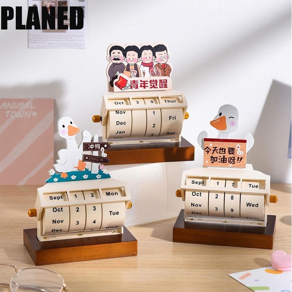 PLANED Perpetual Date Calendar, Miniature Art Ornament Desktop ...