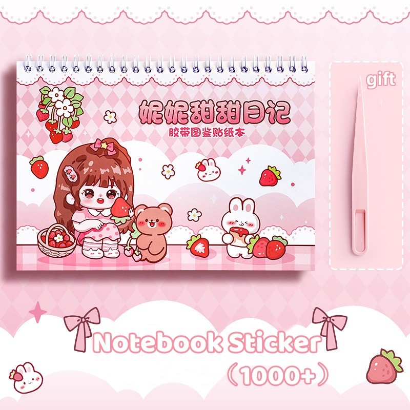 1000Pcs Cute Stickers Super Sweet Nini DIY Little Girl Sticker Book ...