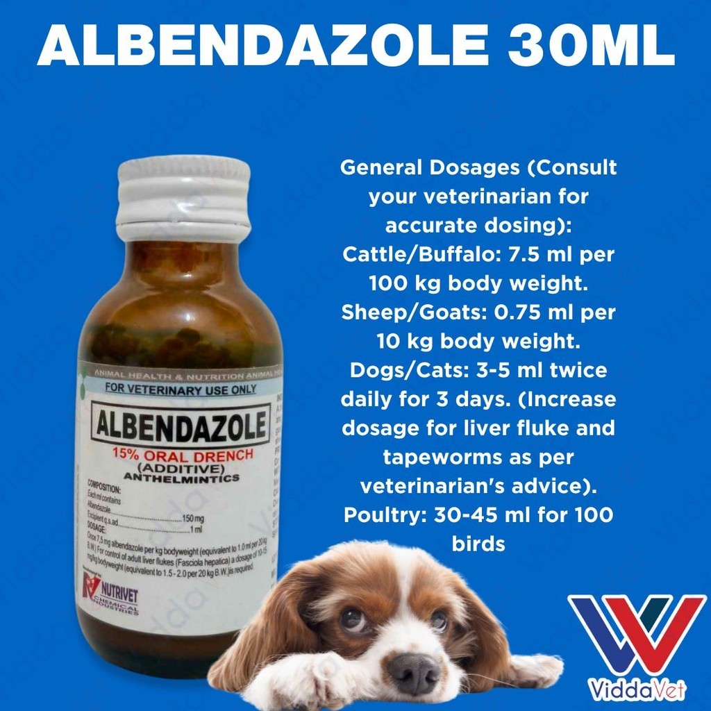Viddavet Albendazole 15% 30ml Epektibong Gamot sa Bulati para sa Pinakamainam na Paglaki ...