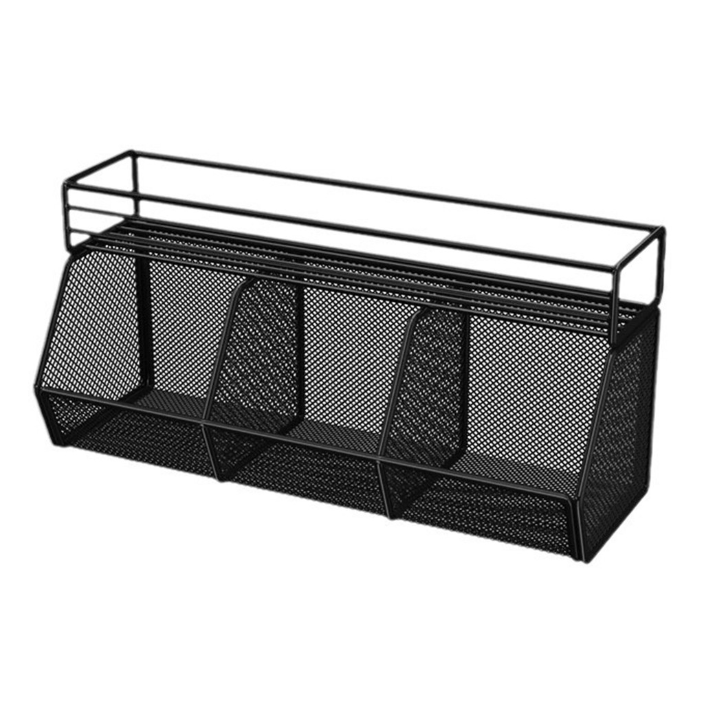 Wall Mounted Condiments Organizer Rack Kitchen Spice Storage Onion ...