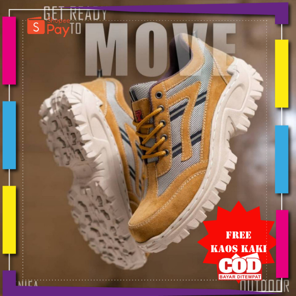 [PREMIUM Original] MEN'S SHOES ZENIFA FOREST SAFETY BOOTS NEW TIP IRON ...