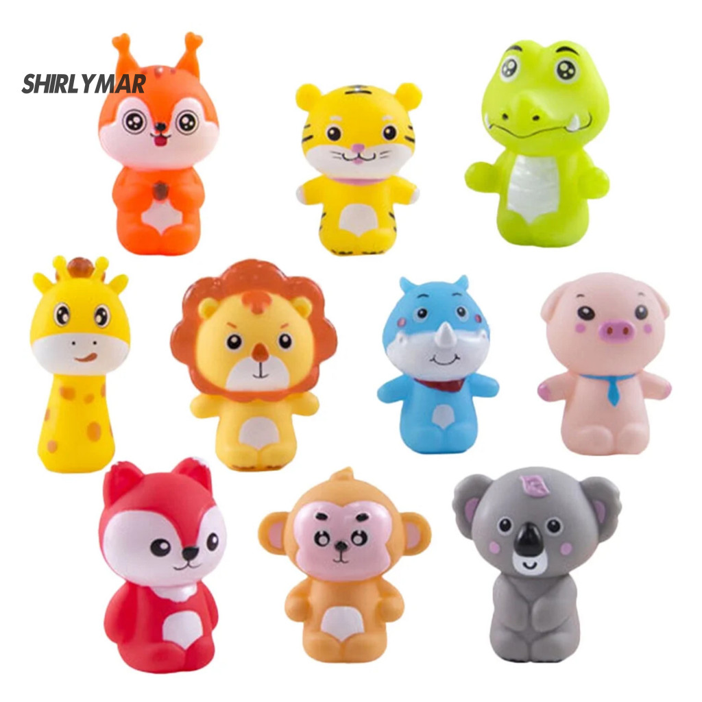 Sr Cartoon Animal Puppets Kids Finger Puppet Set 10pcs Cute Animal ...