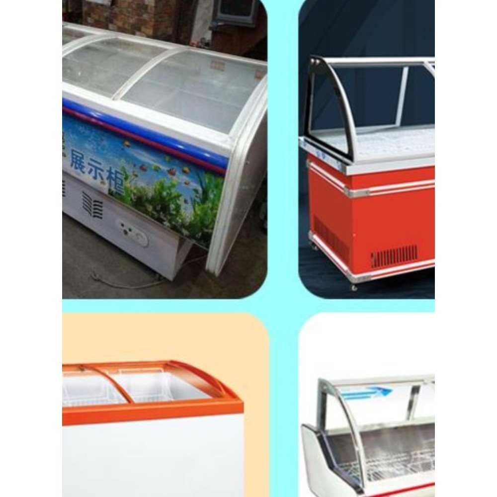 Freezer Island Cabinet Ordering Cabinet Tempered Glass Lid Glass Door ...