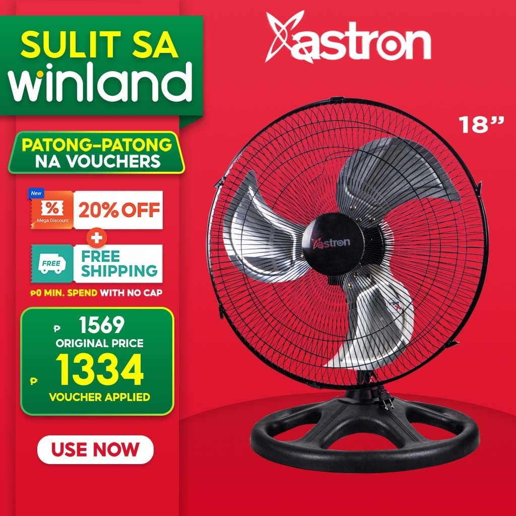 Astron by Winland Phoenix 18" Industrial Floor Desk Fan | Electric Fan ...