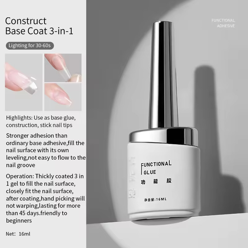 ANNIES Base+Construct+Paste Glue 16ml Nail Polish 3 in 1 Functional ...