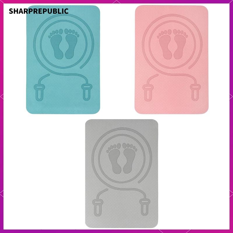 [Sharprepublic] Jump Rope Mat, Jumping Mat, Protects Floors and ...