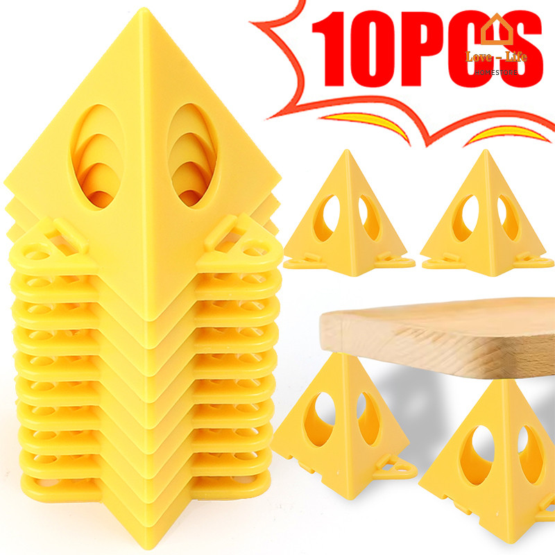 10pcs Mini Yellow Triangle Bracket - Spray Painting Air Dry Coated ...