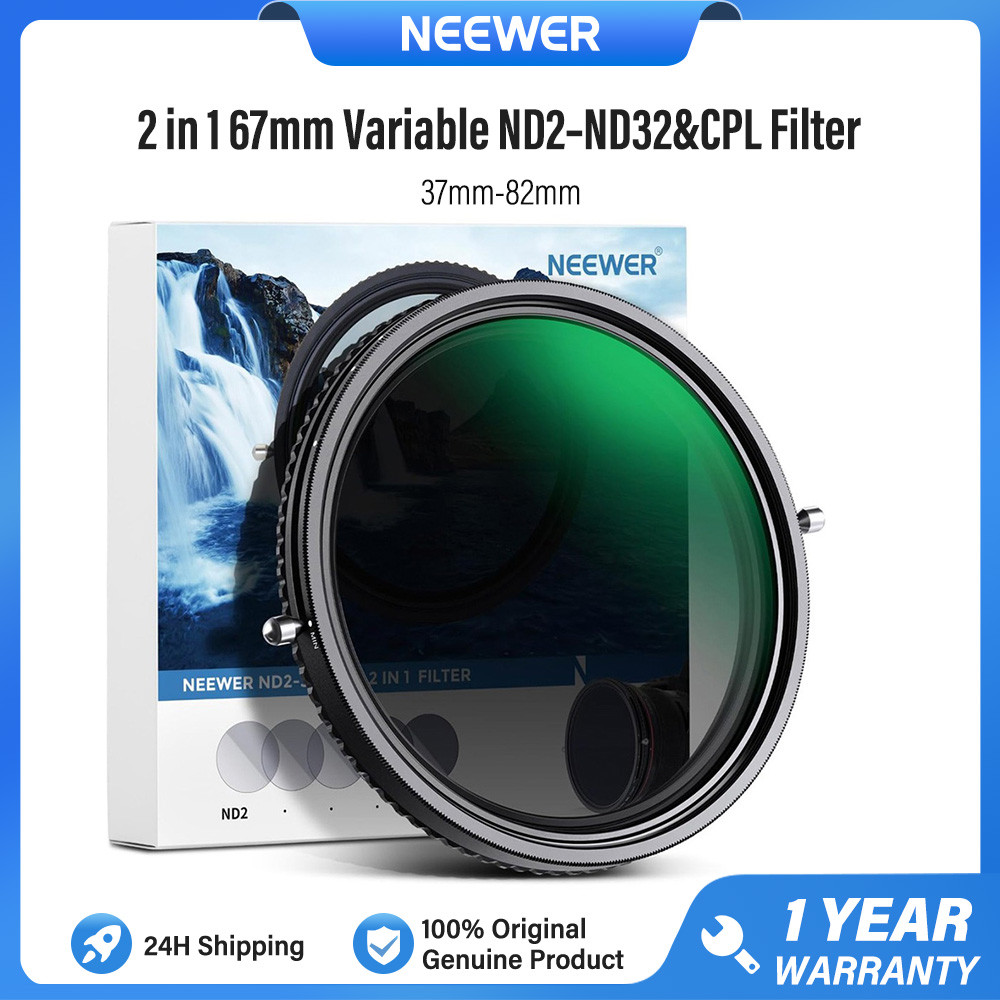 NEEWER 2 in 1 67mm Variable ND Filter ND2–ND32&CPL Filter 30 Layer Nano Coated | Shopee Philippines