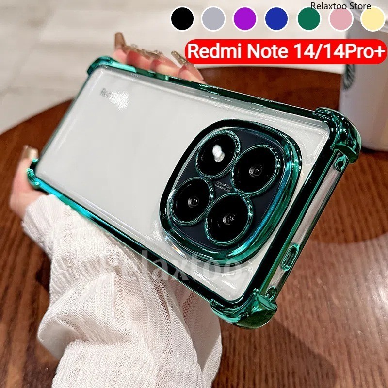 Clear Plating Soft Casing For Xiaomi Redmi Note 14 Note14 Pro Plus ...