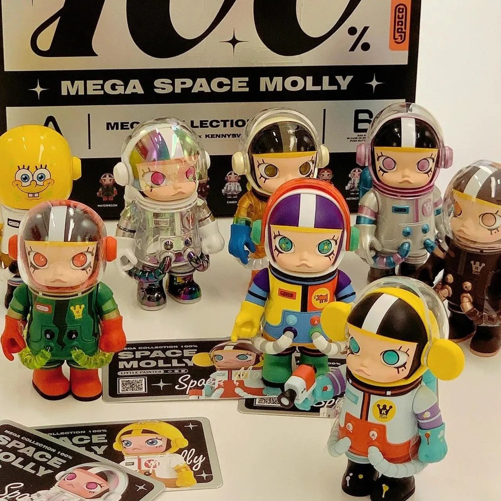 POPMART MEGA SPACE MOLLY 100% Astronaut Anniversary Series V1 Blind Box ...
