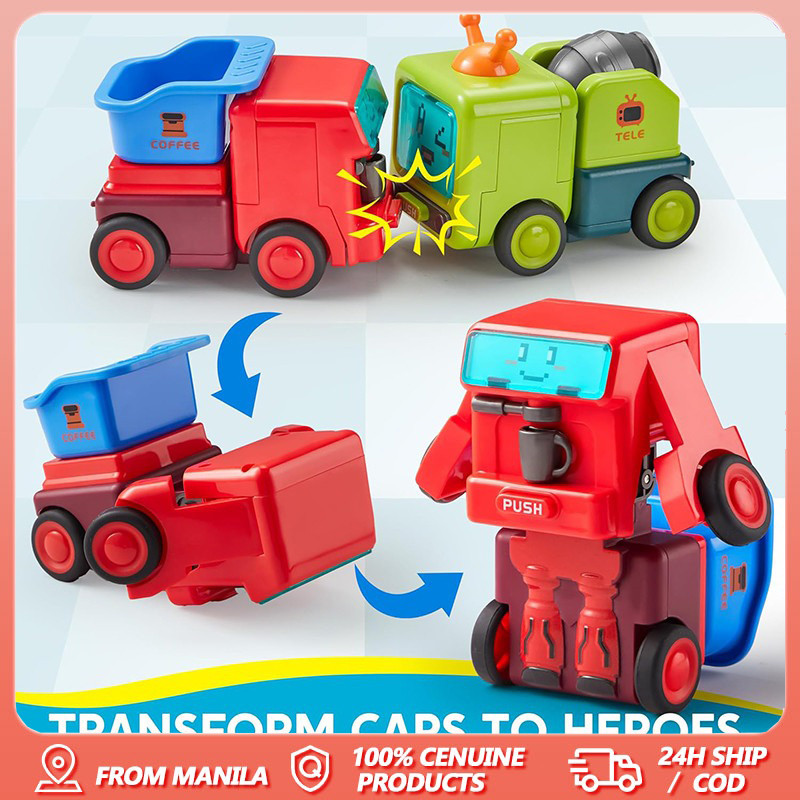Cute Creative Children Transforming Robot Car Toy Vehicle Collision ...