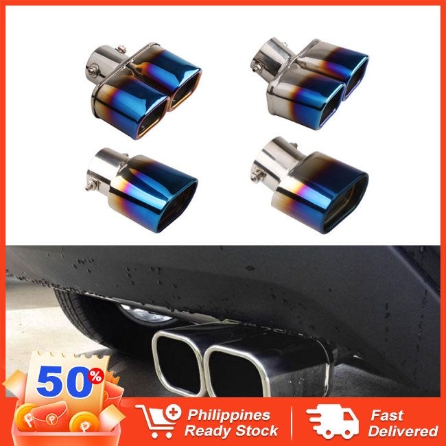 LIOPRO Car Exhaust Tip Stainless Steel Exhaust Tail Throat Square Tail ...