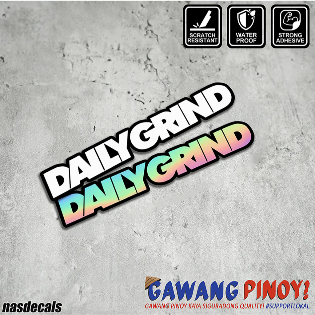 Daily Grind Sticker for Motorcycle Sticker Waterproof Decals Helmet ...