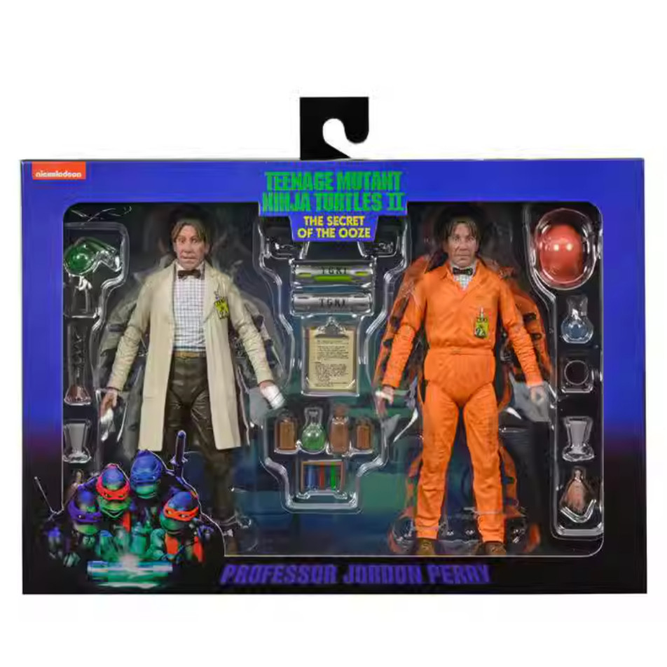 NECA Teenage Mutant Ninja Turtles Professor Jordon Perry Double Set 7 ...