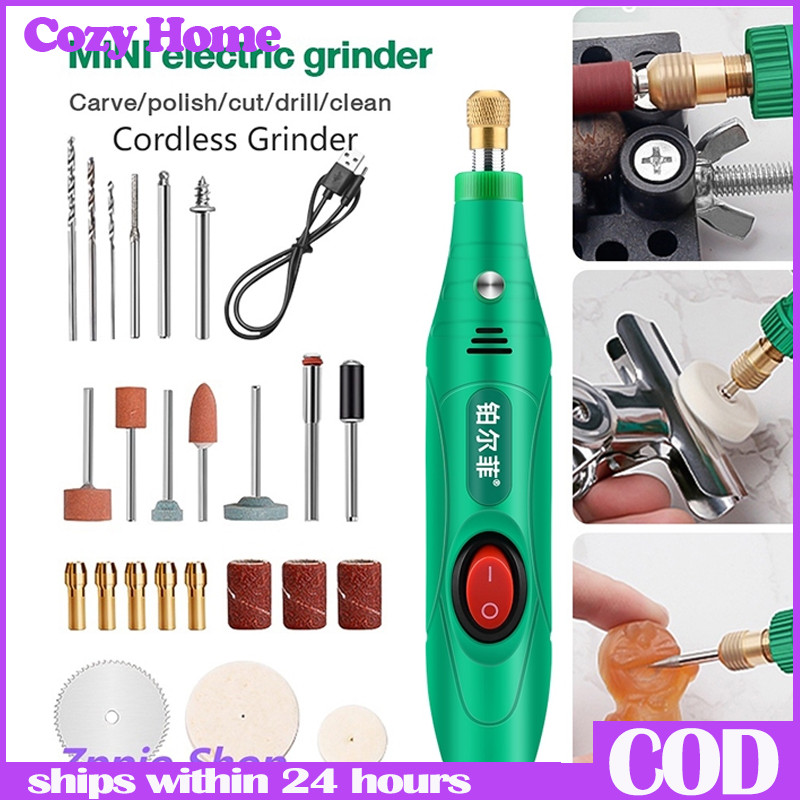 Mini Electric Drill Set 12V Cordless Mini Electric Drill Set 12V DC Power Tools for Milling ...