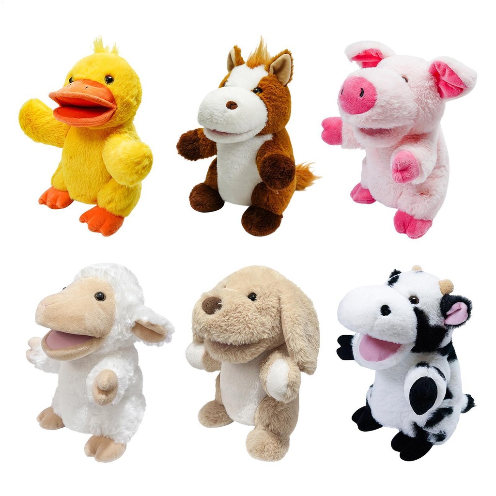 Plush Finger Hand Puppet Animal Hand Puppets Family Story Telling Props ...