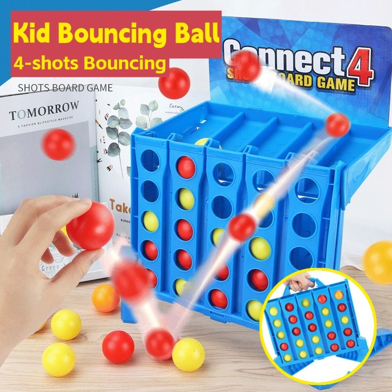4-shots Bouncing Bounce for Kids Ball Linking Shot Bounce Hand-on ...
