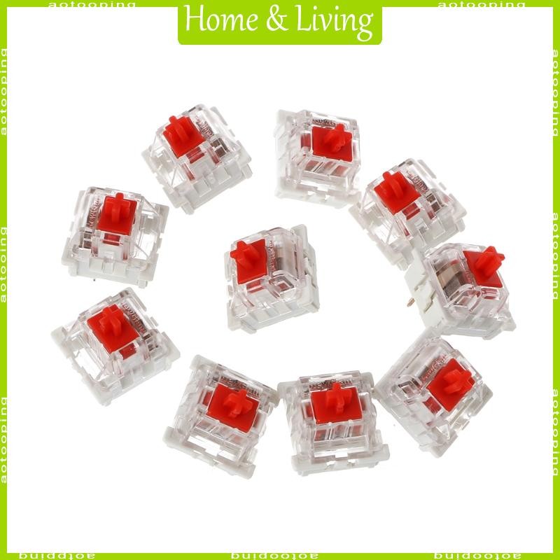 AOTOO Gateron MX Red Switch Linear Switches for Mechanical Keyboard ...