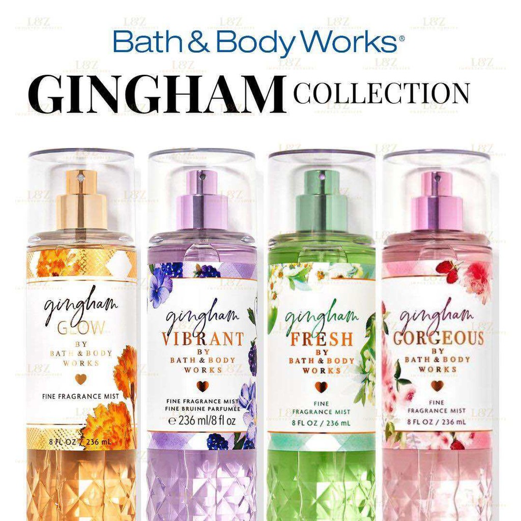Bath & Body Works GINGHAM, Glow, Fresh, Vibrant, Fresh, Gorgeous : FULL ...
