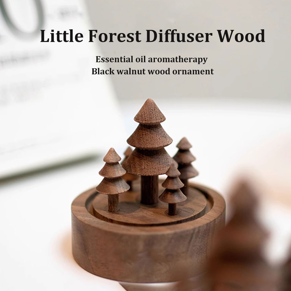 Wayismell Hand-carved Walnut Scent Wood, Small Forest Diffuser Wood ...
