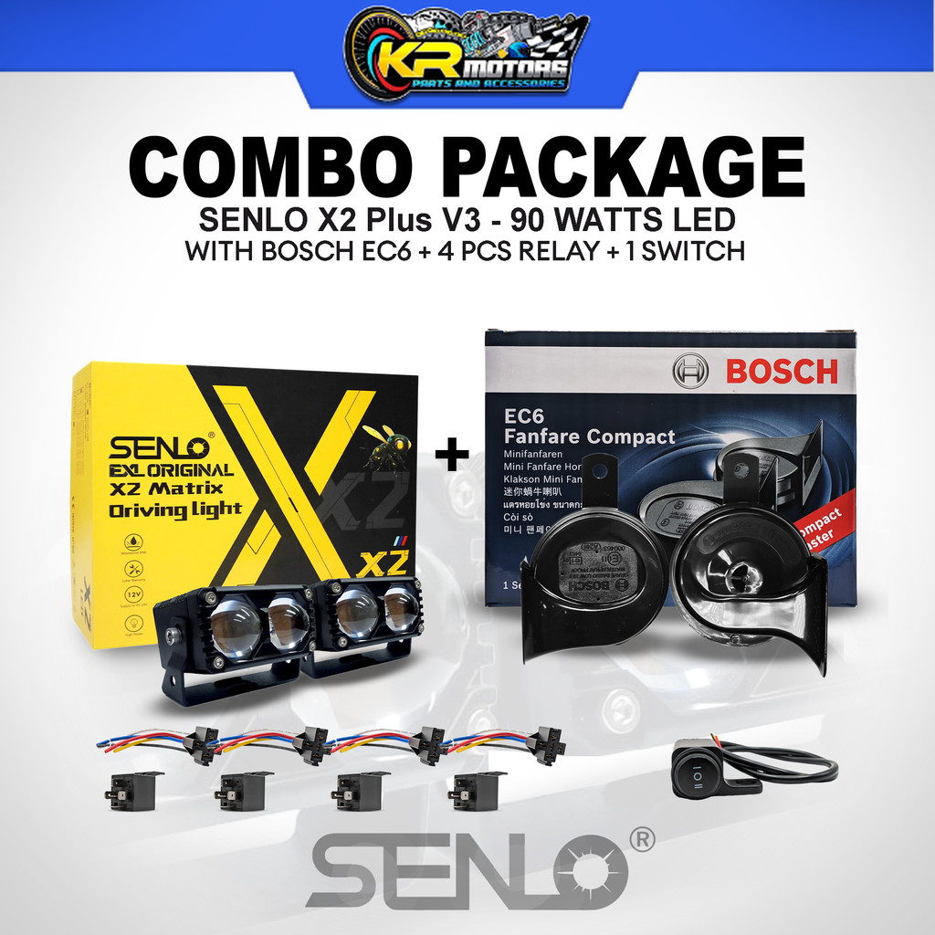 COMBO PACKAGE - ORIGINAL SENLO X2+ MATRIX DRIVING LIGHT V3 + BOSCH EC6 ...