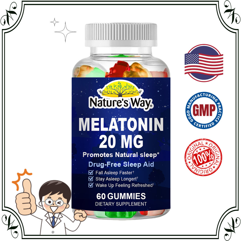 Nature’s Way 20mg Melatonin Gummies 60pcs Benefit For Promote Sleep ...