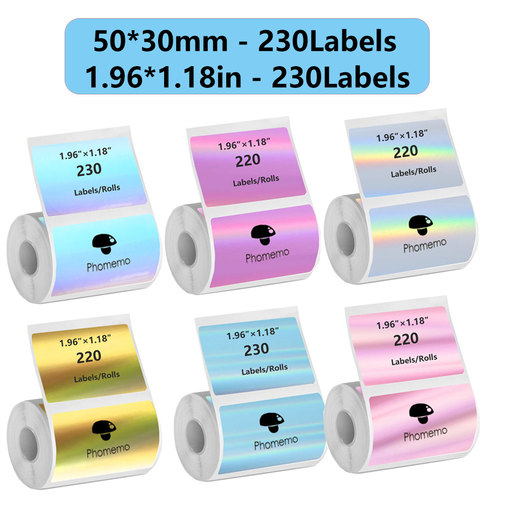 1 roll of 50x30mm laser label paper color label roll, suitable for ...