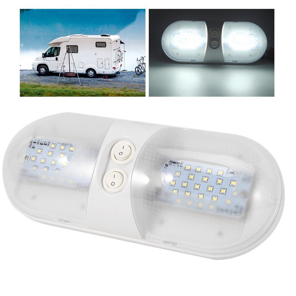 Rubikcube 12V 400/800Lm Dome Roof Light Car Interior LED Oval Ceiling ...