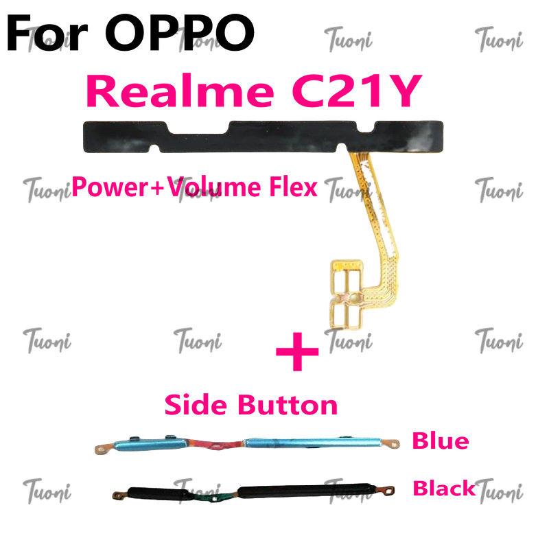 Power Volume button flex For Realme C21Y Side Switch Power ON OFF Key Mute Volume control out ...