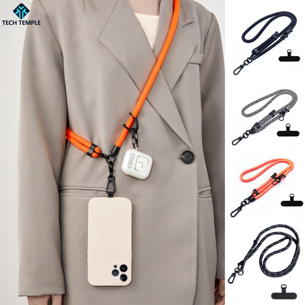 Shoulder Bag Phone Rope Universal with Patch Adjustable Crossbody Sling ...
