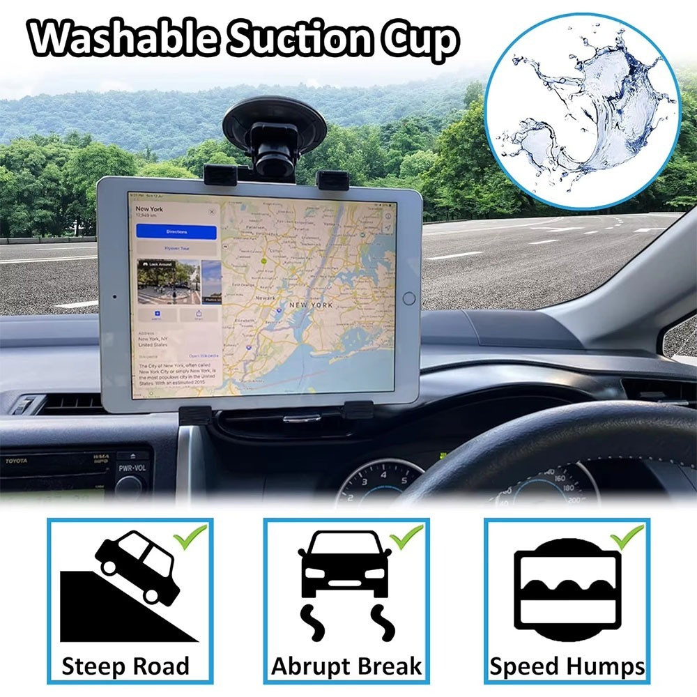 Suction Cup Tablet Holder 360° Adjustable Car Phone Holder Car ...