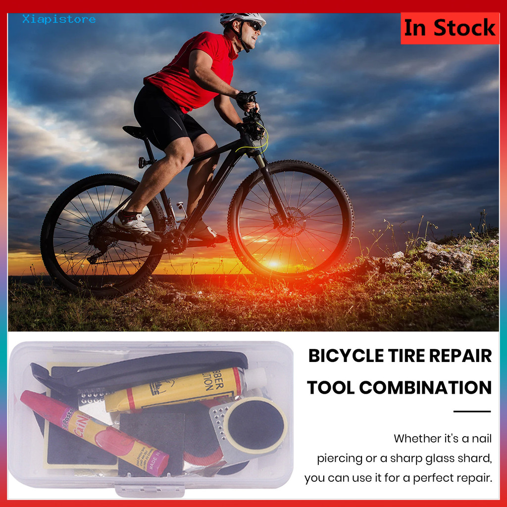XPS Bike Tire Repair Kit with Storage Box Lightweight Portable Pry Bar ...