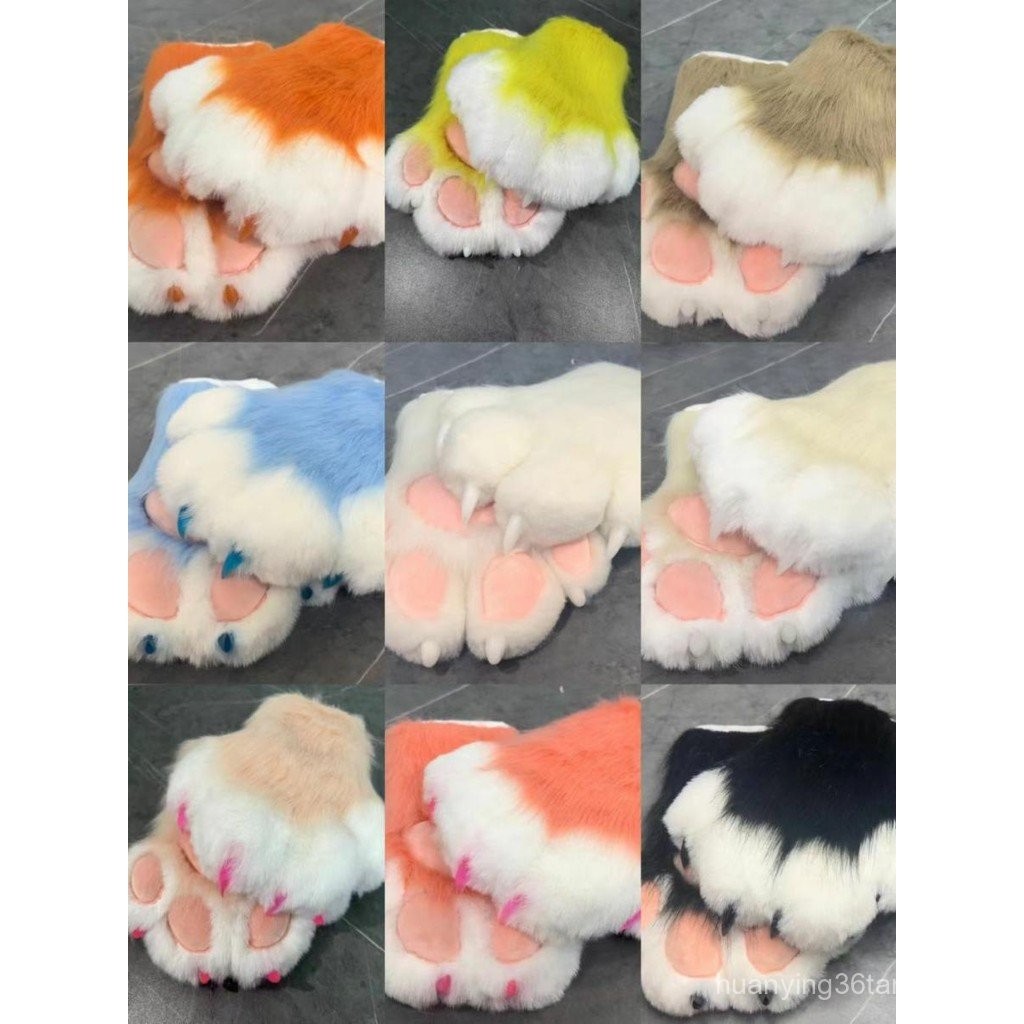 Complete Set of Beast Costume Paws fursuit Finished Colorful Cat Claws ...
